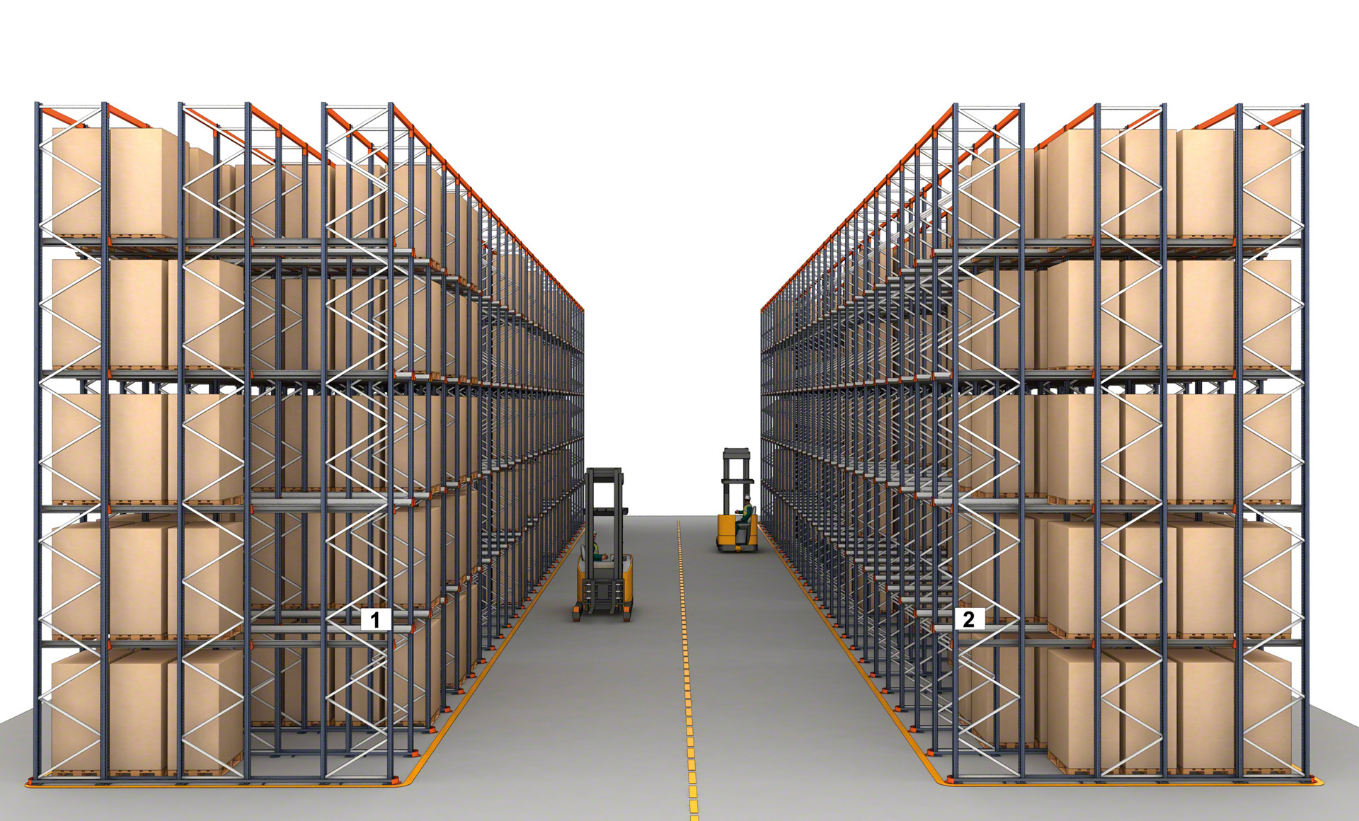 Drive-in Drive-thru Pallet Racks - Interlake Mecalux